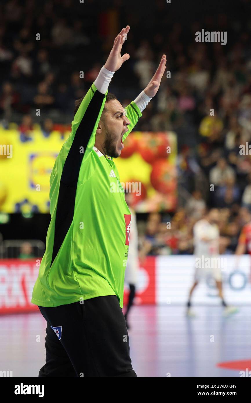 22.01.2024, Lanxess Arena, Koeln, GER, EHF Euro 2024, Men, Hauptrunde ...