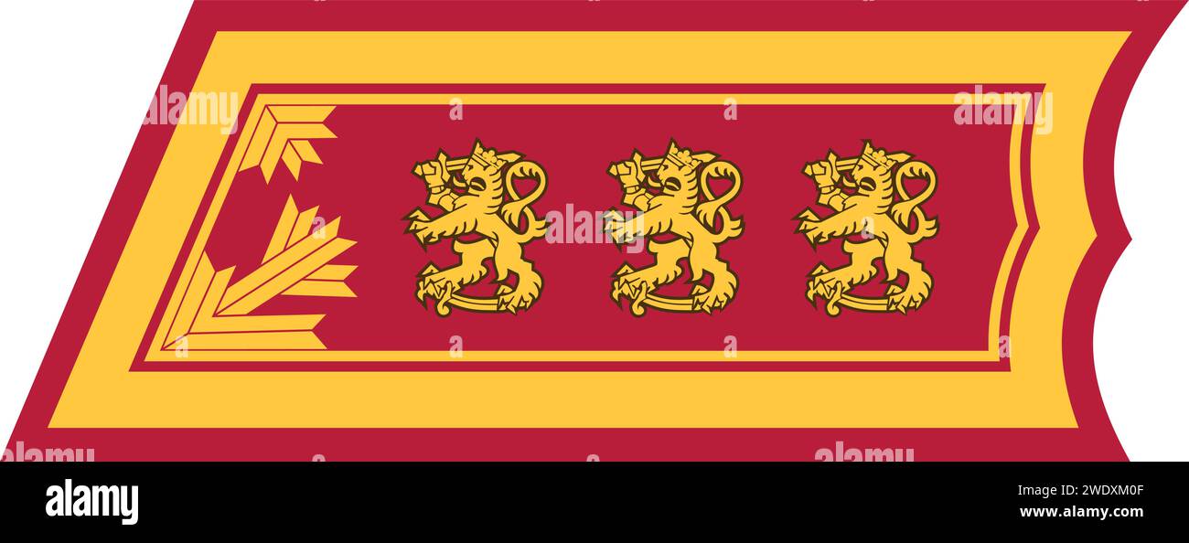Shoulder pad military officer insignia of the Finland army ...