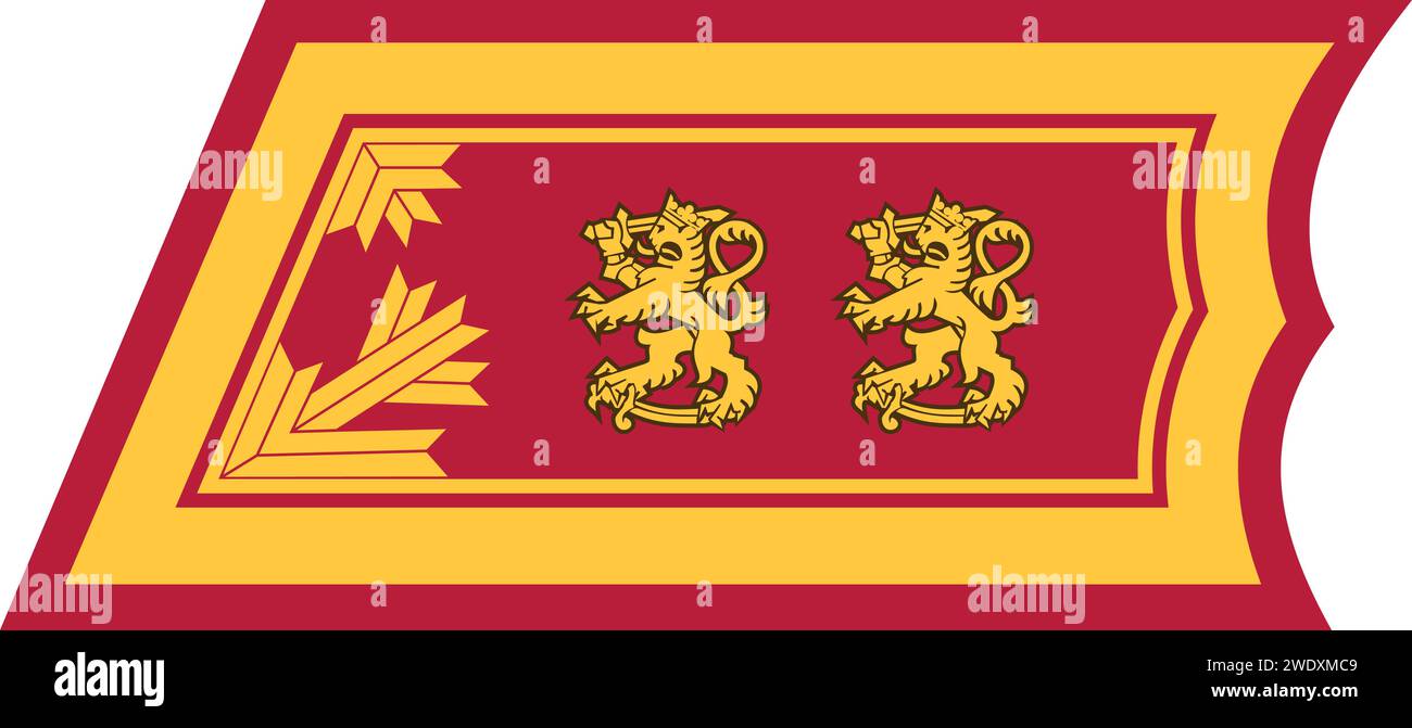 Shoulder pad military officer insignia of the Finland army ...