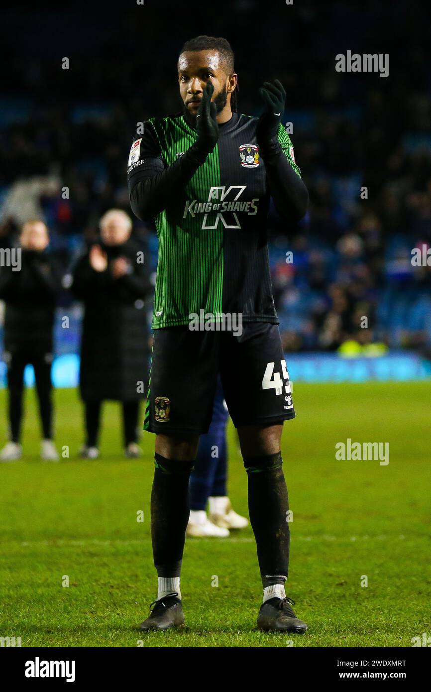 Coventry City's Kasey Palmer applauds the fans at the end of the Sky ...