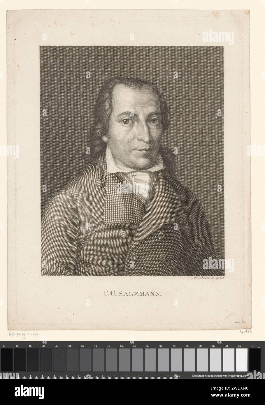 Portrait van Christian Gotthilf Salzmann, Moritz Steinla, 1801 - 1858 ...
