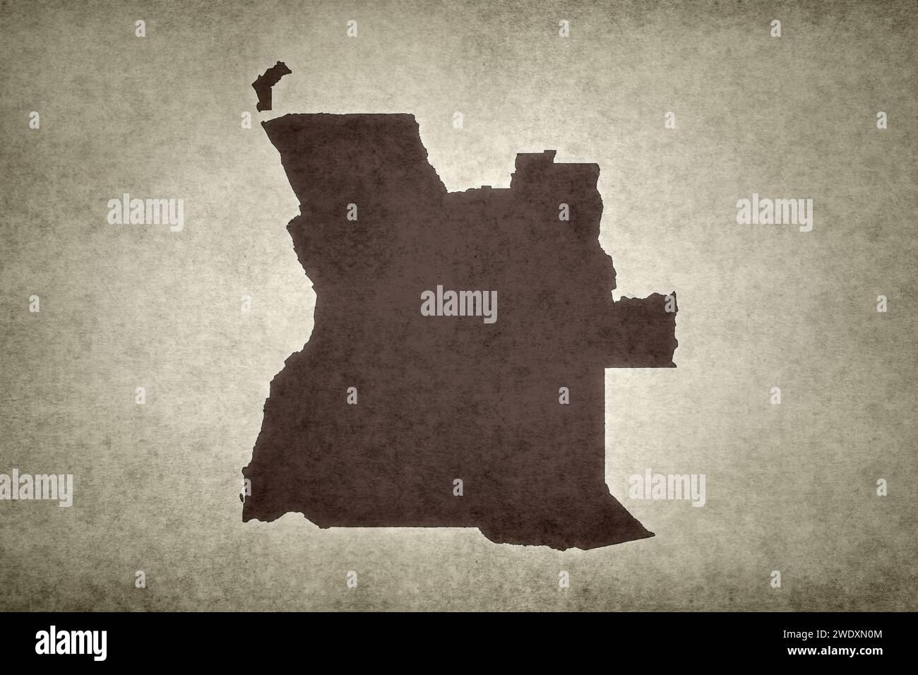 Grunge map of Angola printed on an old paper Stock Photo - Alamy