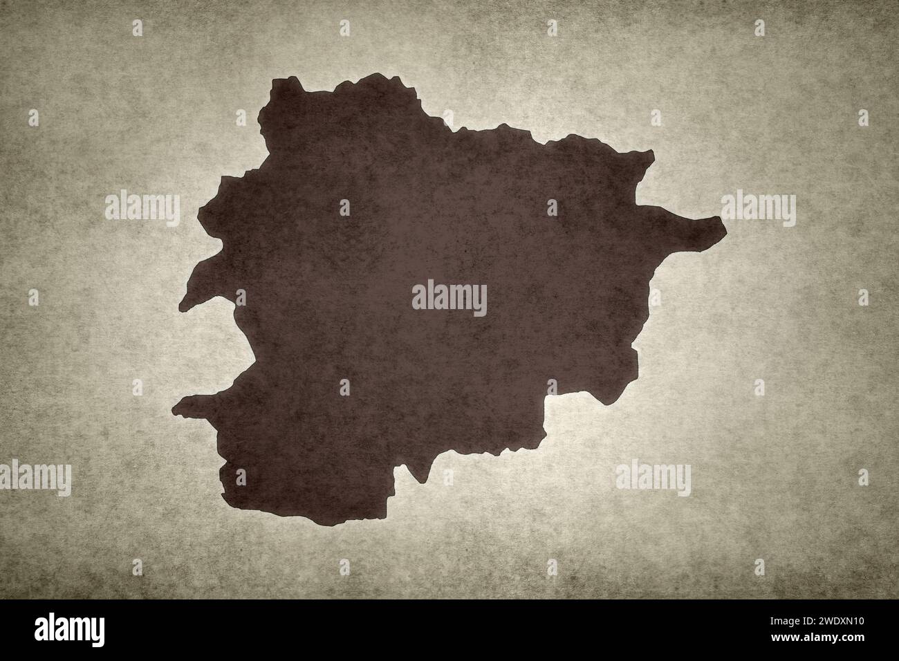 Grunge map of Andorra printed on an old paper Stock Photo - Alamy