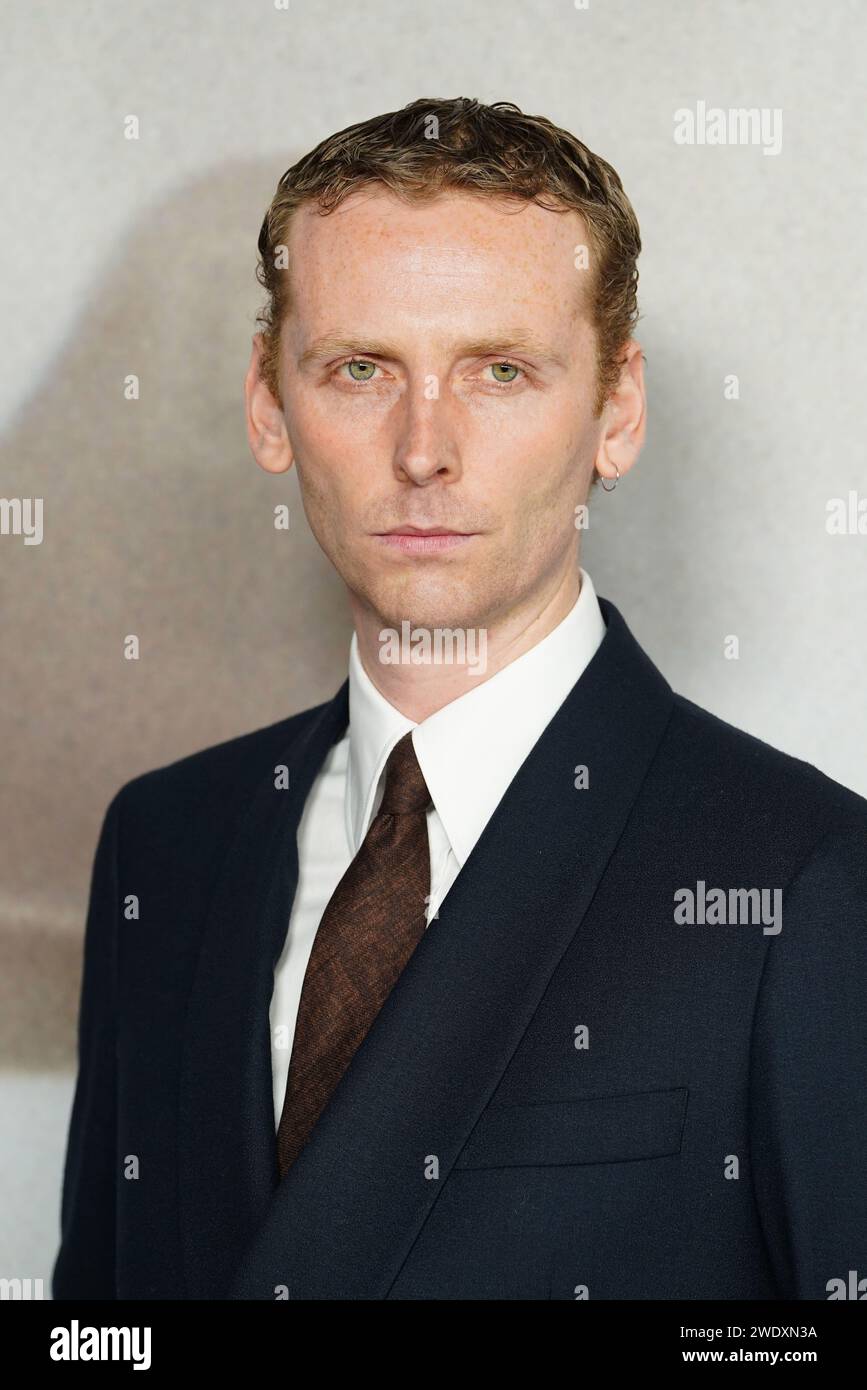 Edward Ashley attends the UK premiere of Masters of the Air at the ...