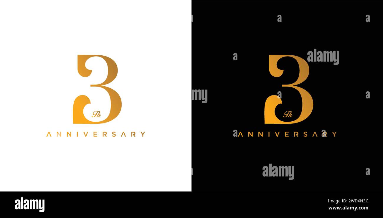 Modern and elegant number 3 logo design Stock Vector Image & Art - Alamy
