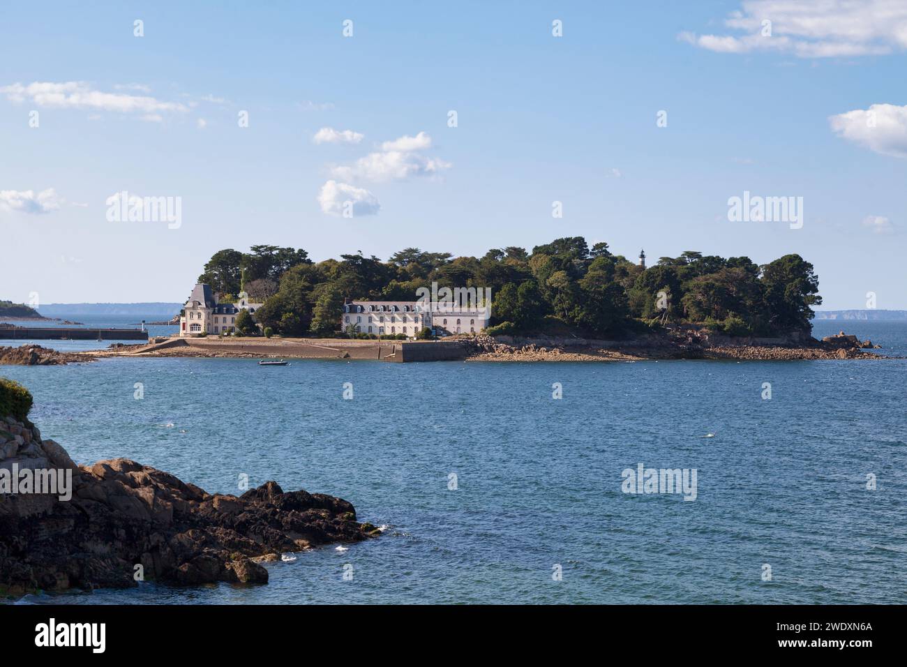 Tristan Island is located at the mouth of the Pouldavid Estuary off the ...