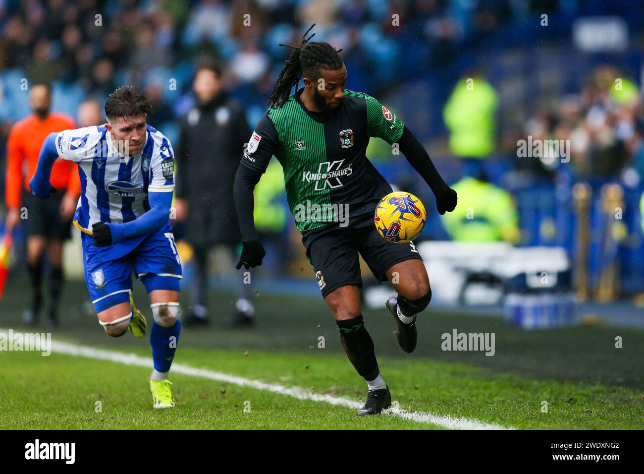 Coventry City's Kasey Palmer (right) and Sheffield Wednesday's Josh ...