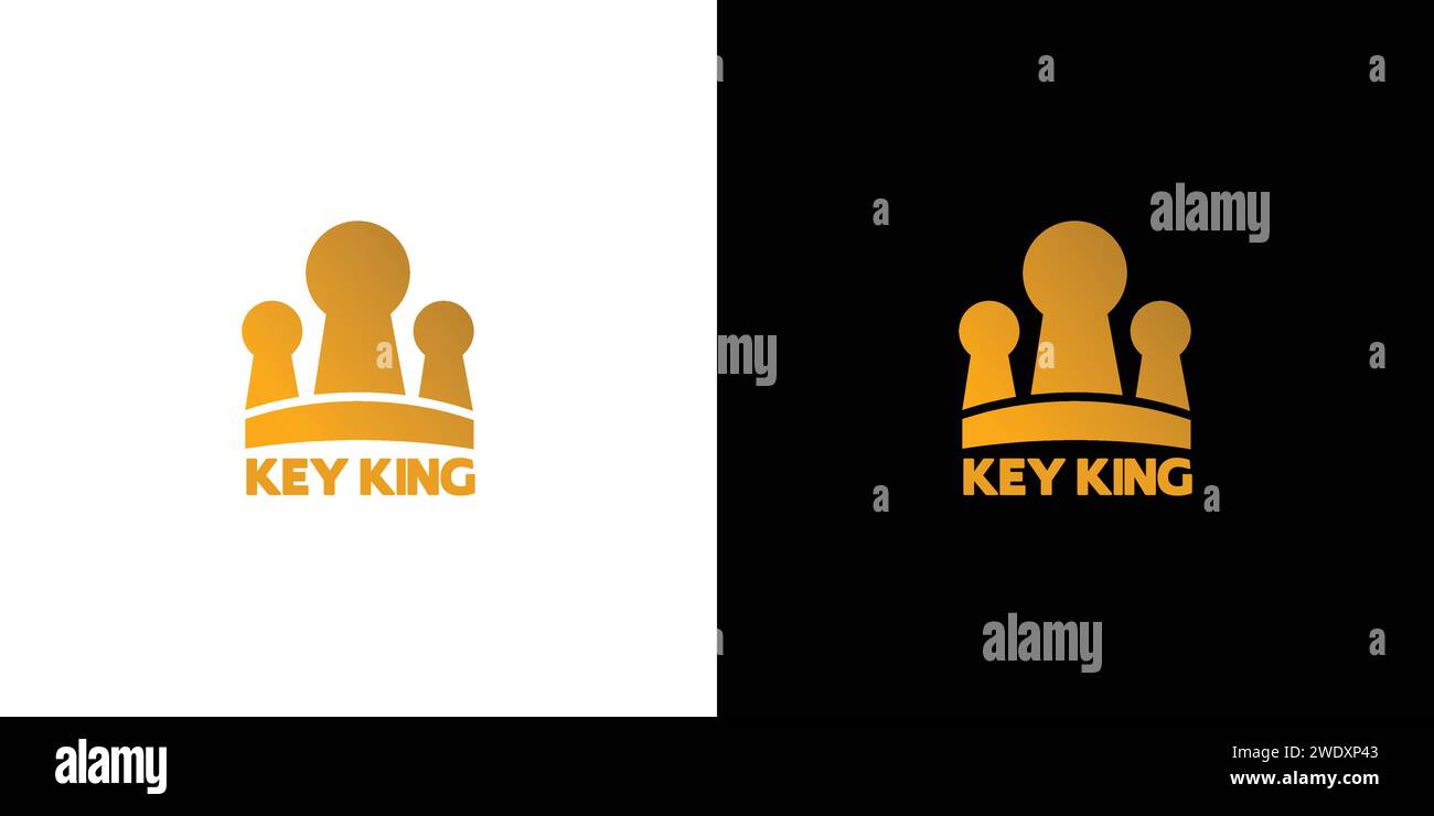 Unique and modern Key King logo design Stock Vector Image & Art - Alamy