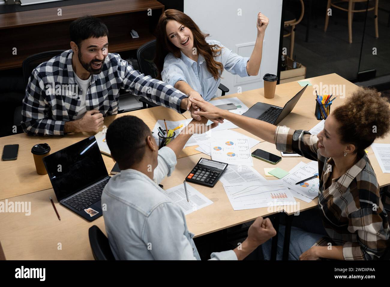 Networking and collaboration in a creative workplace Stock Photo - Alamy