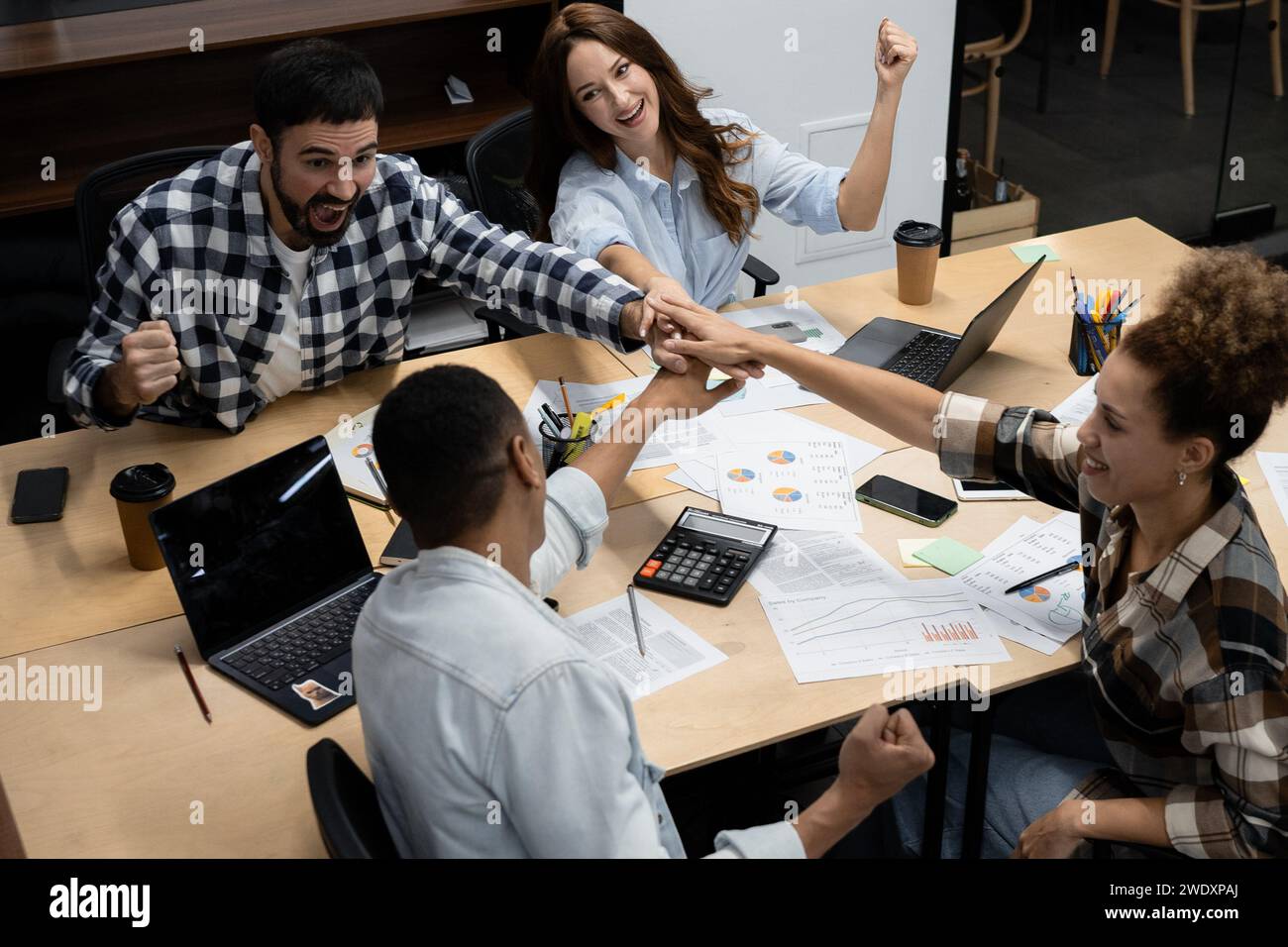 Networking and collaboration in a creative workplace Stock Photo - Alamy
