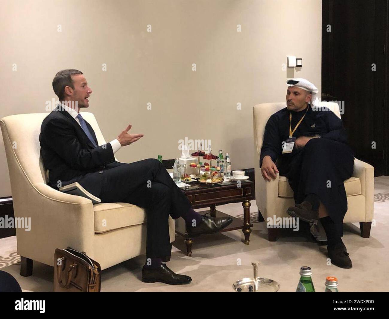 Adam Boehler and Khaldoon Al Mubarak in Abu Dhabi 2020 Stock Photo - Alamy