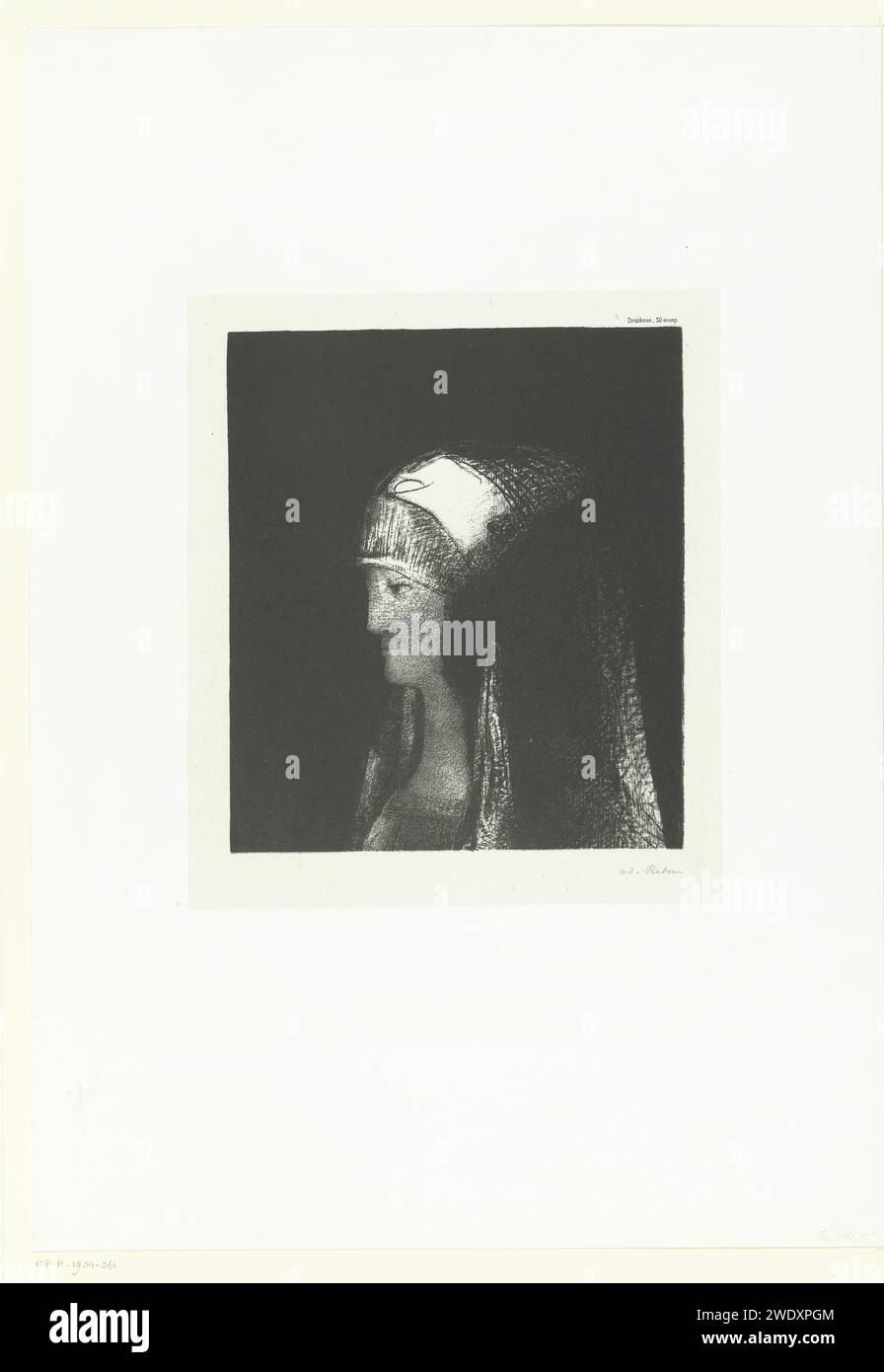 Female Druid, Odilon Redon, 1891 - 1892 print A female druid, and ...