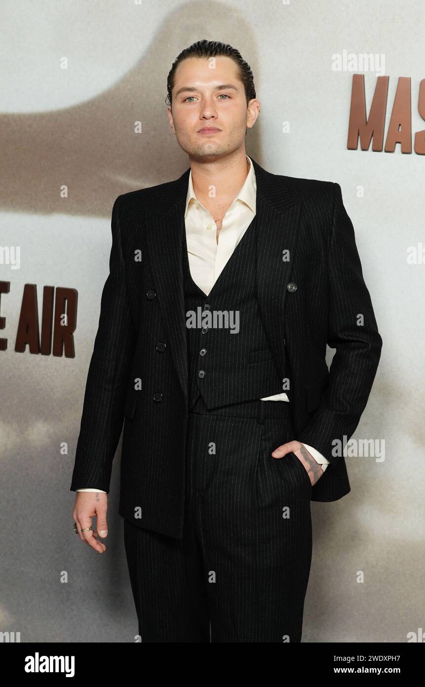 Raff Law attends the UK premiere of Masters of the Air at the ...