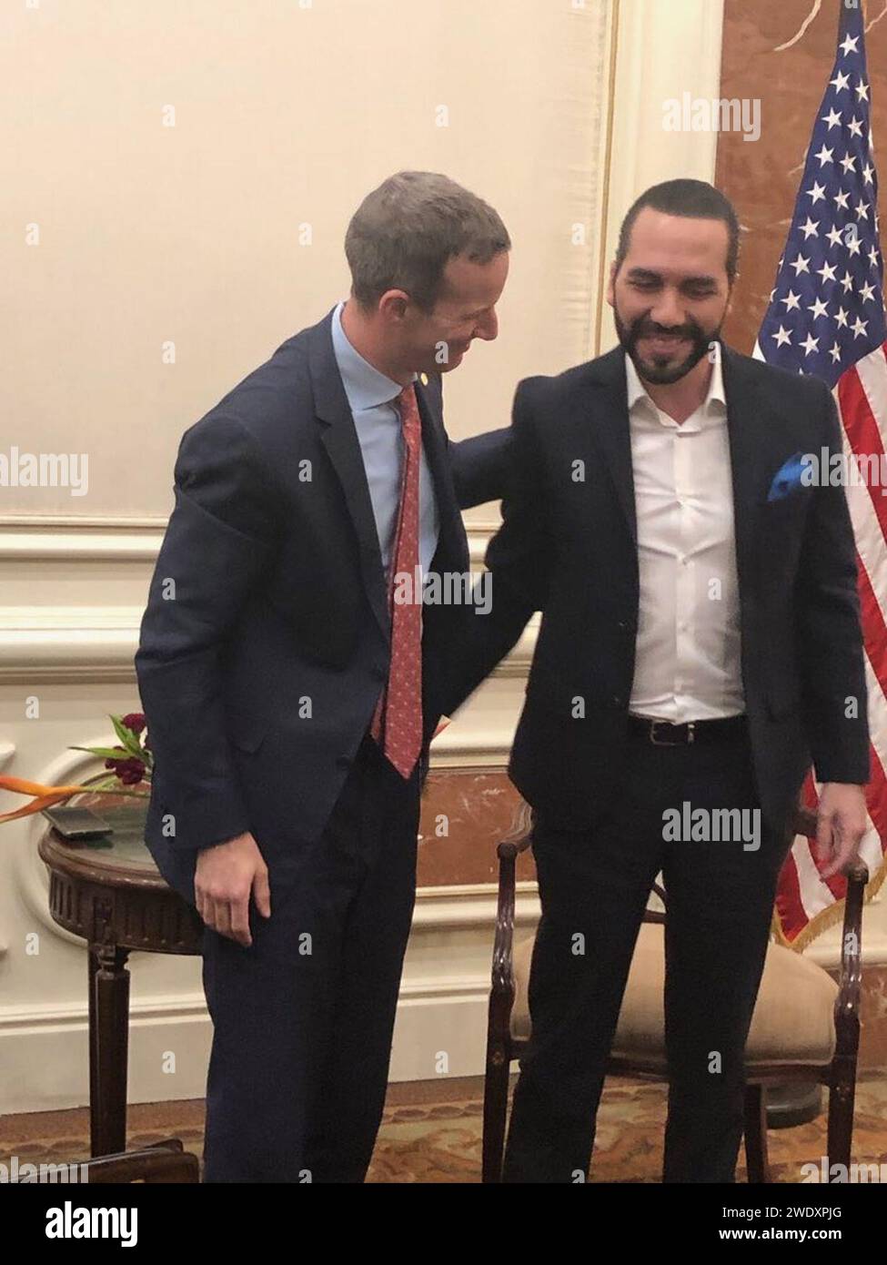 Adam Boehler and Nayib Bukele on 2020-01-15 (2 Stock Photo - Alamy