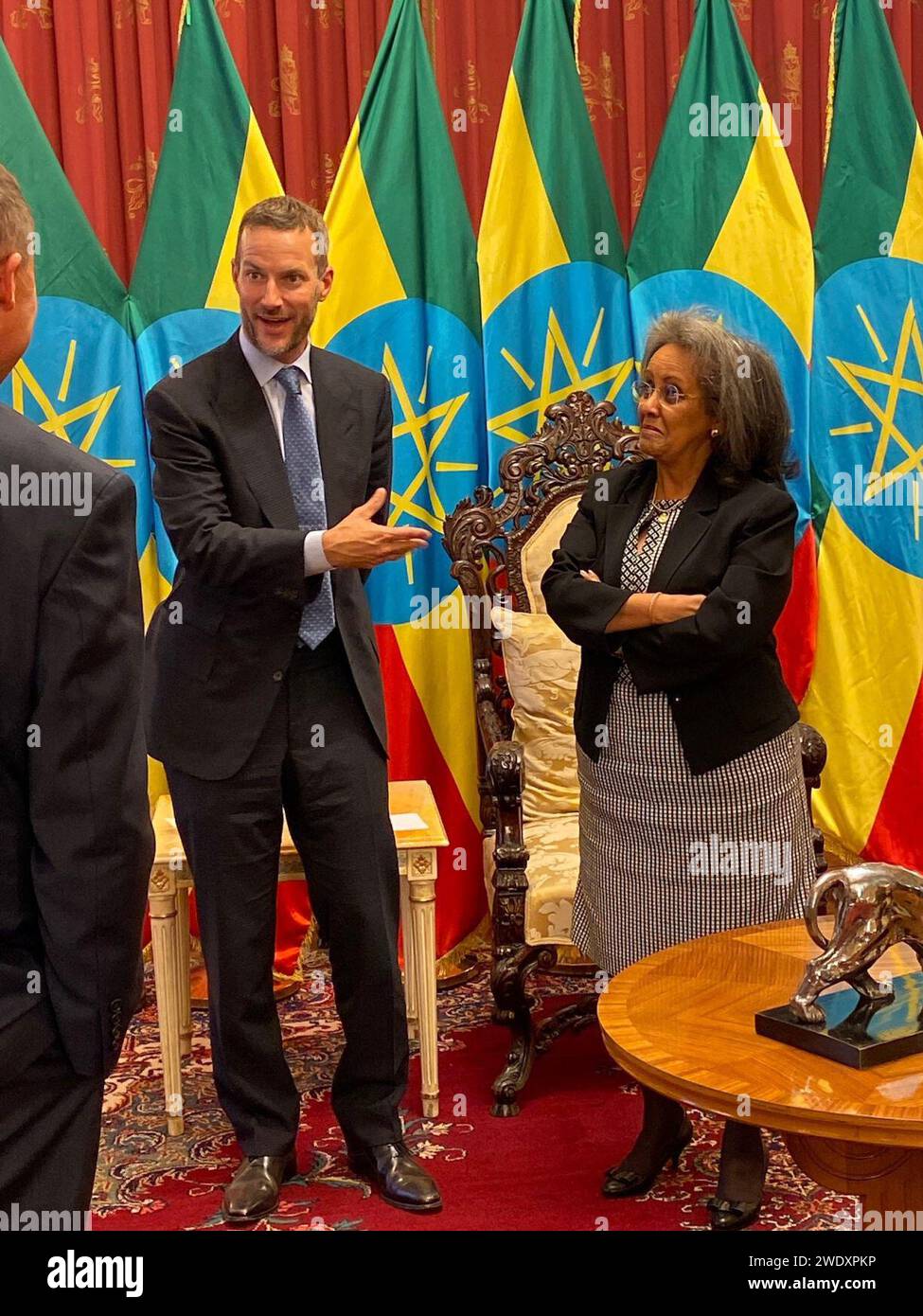 Adam Boehler and Sahle-Work Zewde in Addis Ababa - 2019 (2 Stock Photo ...