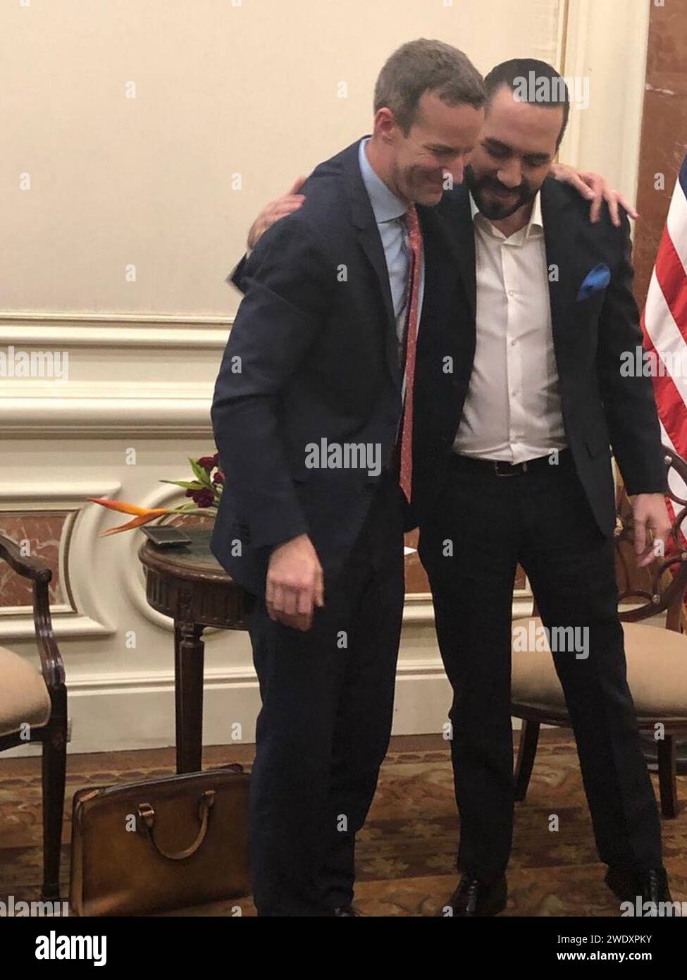 Adam Boehler and Nayib Bukele on 2020-01-15 (1 Stock Photo - Alamy