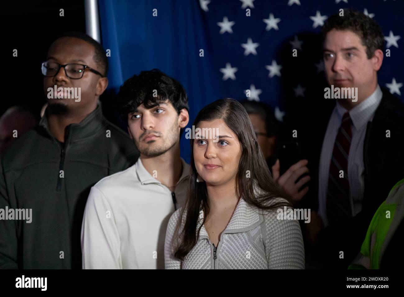 FRANKLIN, NEW HAMPSHIRE - JANUARY 22: Rena Haley, daughter of ...