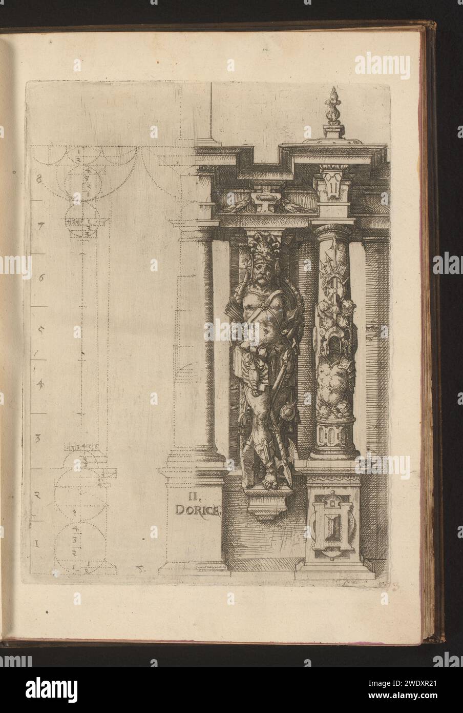 Proportions of the Doric column order with an Atlant in the form of an ...