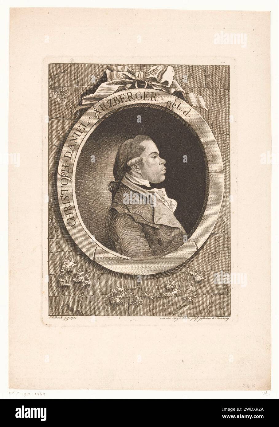 Self -portrait of Christoph Daniel Arzberger, Christoph Daniel ...