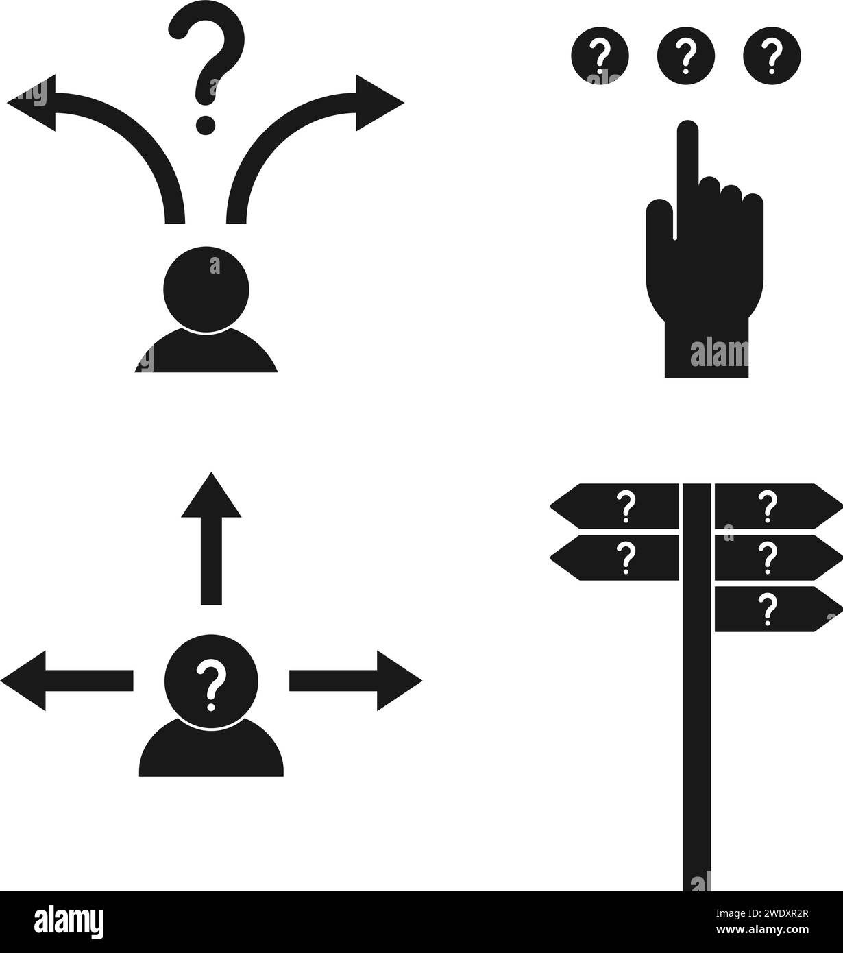 Perplexity vector vectors Black and White Stock Photos & Images - Alamy