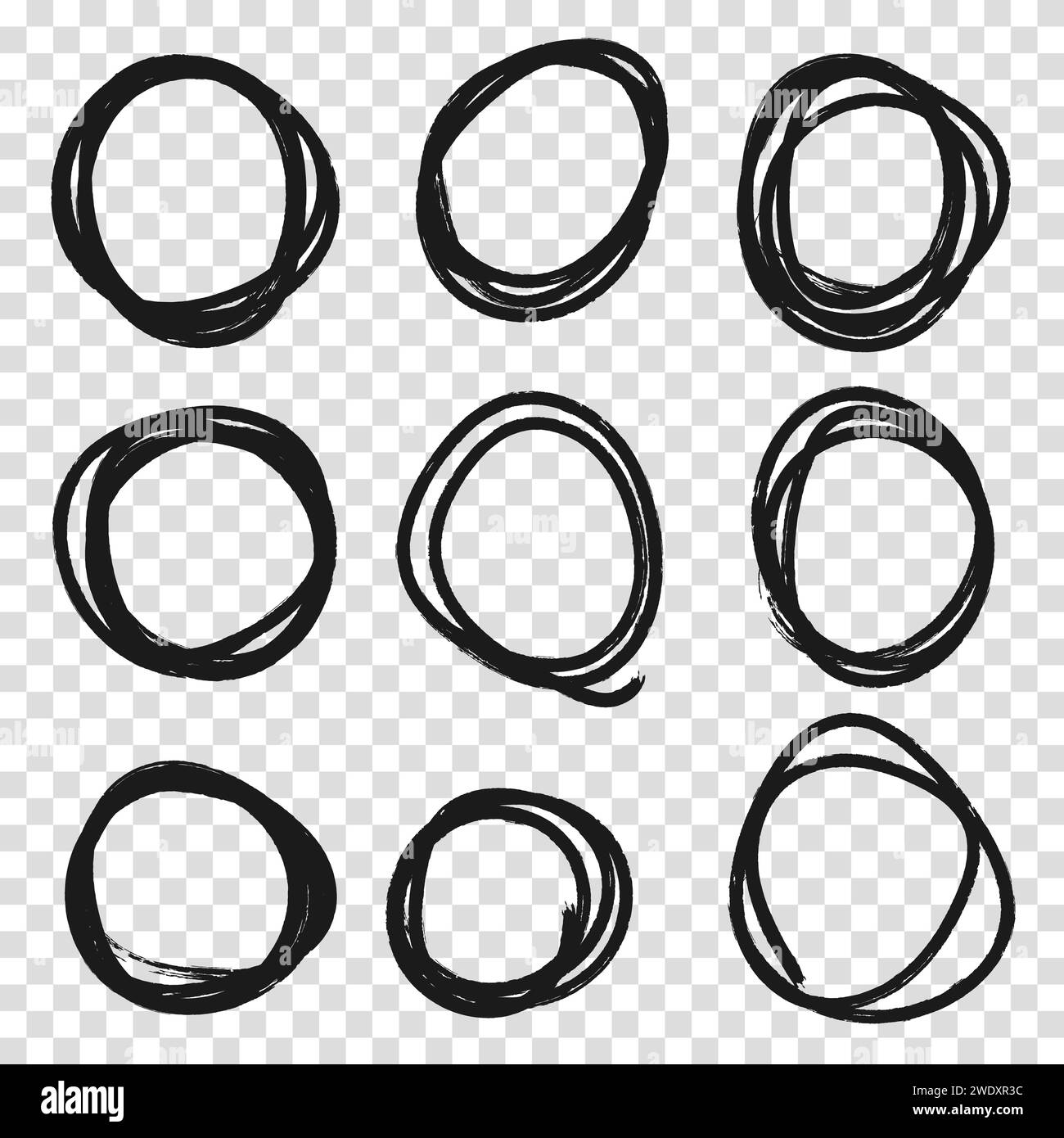 Highlight circle frames. For message note mark design element. Set hand ...
