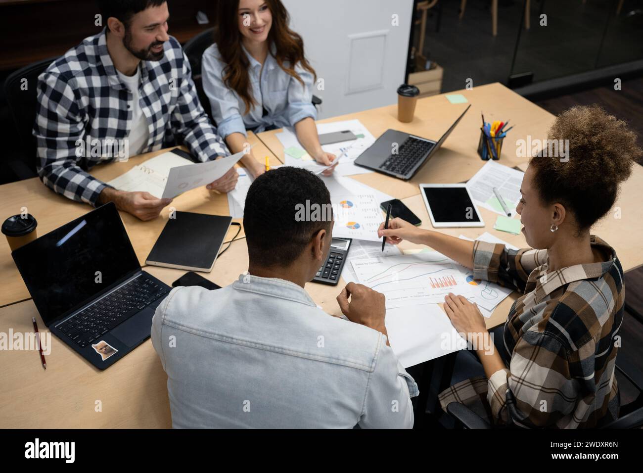 Networking and collaboration in a creative workplace Stock Photo - Alamy