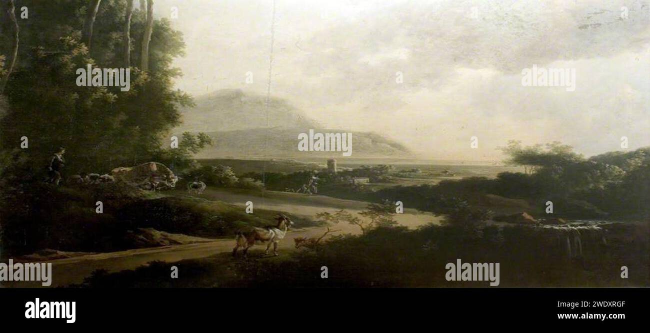 Adam Pynacker (c.1620-1622-1673) - Landscape with a Winding Roadway ...