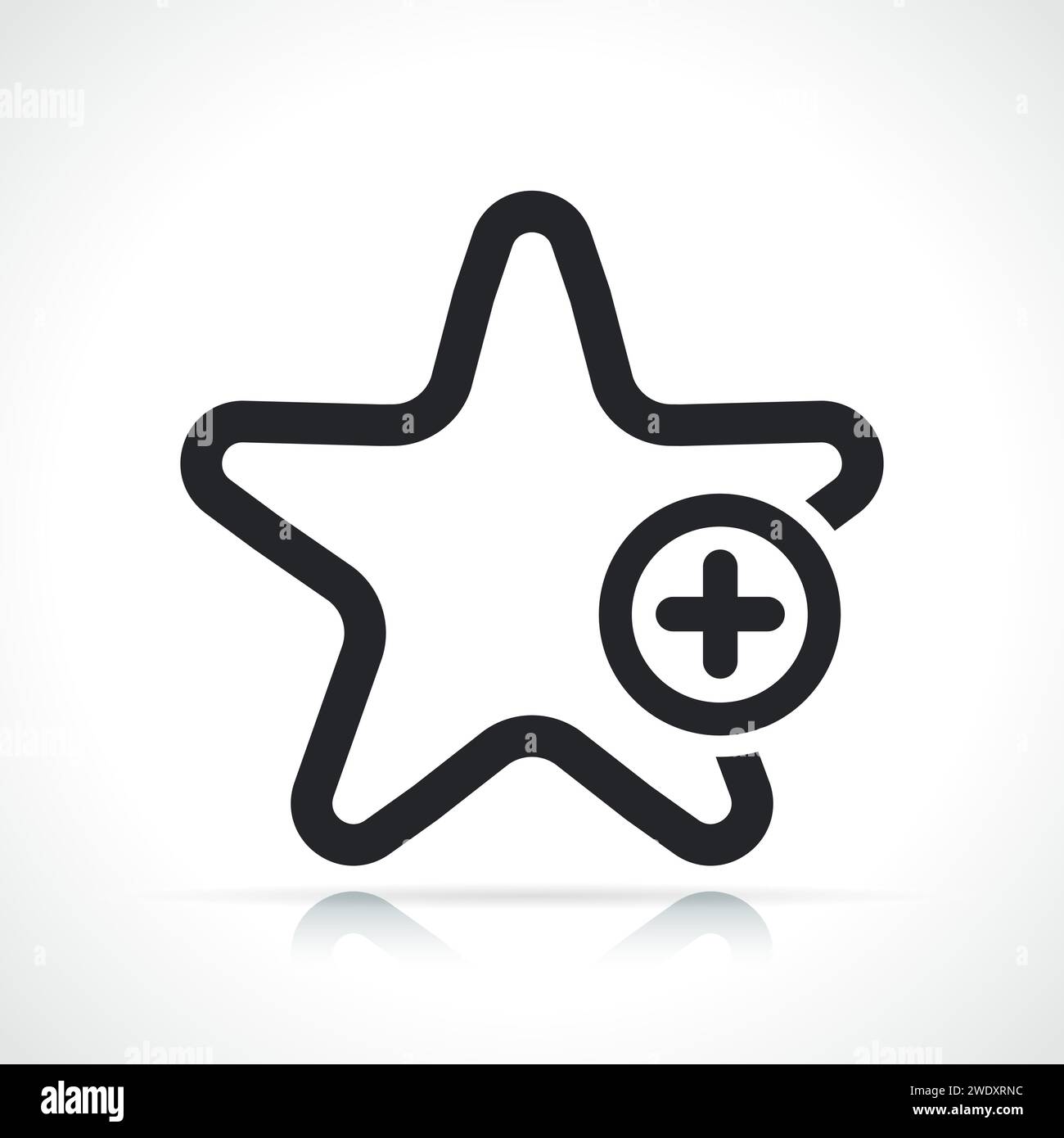 Illustration of add to favorite star icon Stock Vector Image & Art - Alamy