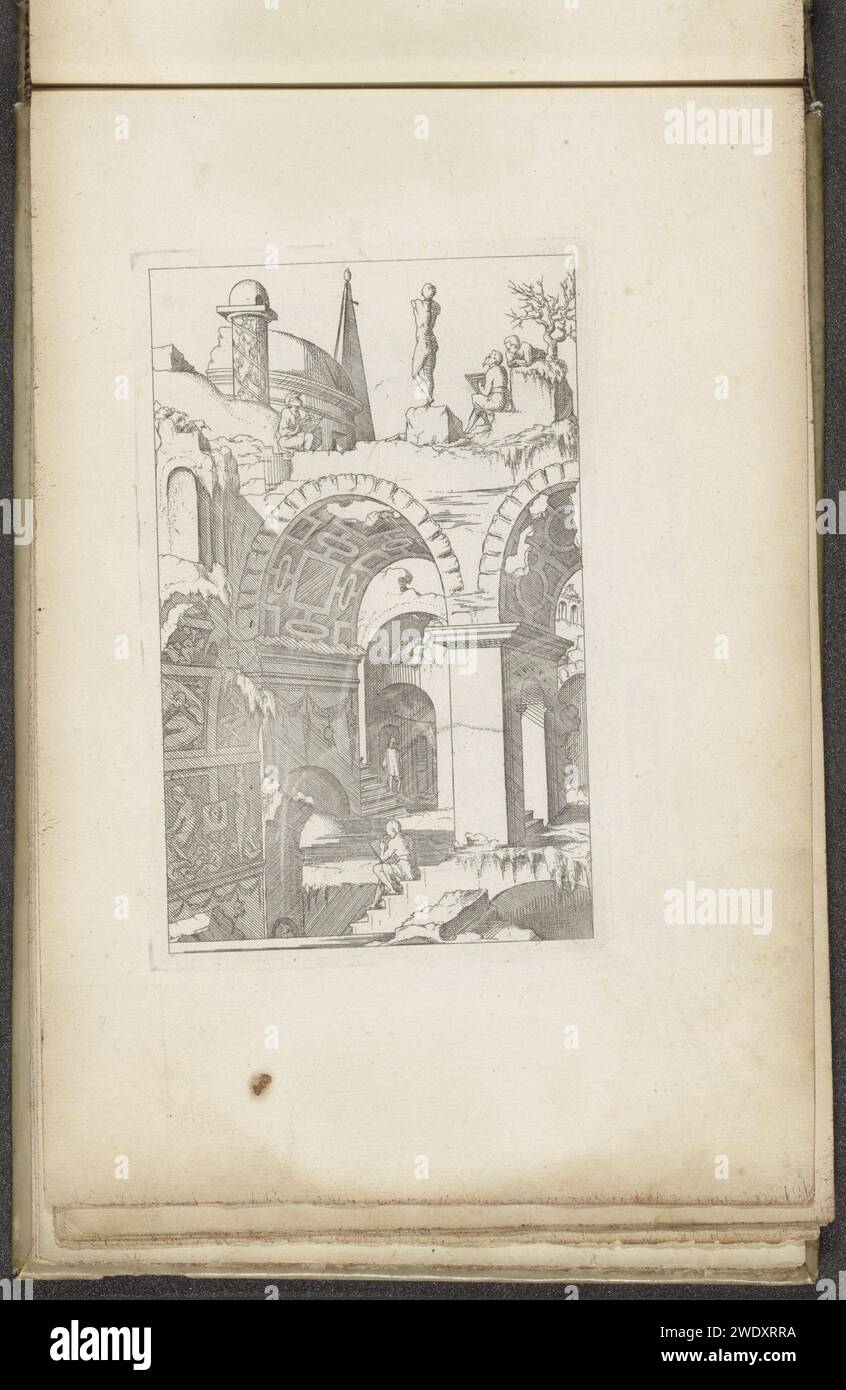 Drawers at Ruins, Jacques Androuet, After Léonard Thiry, 1550 print A ...