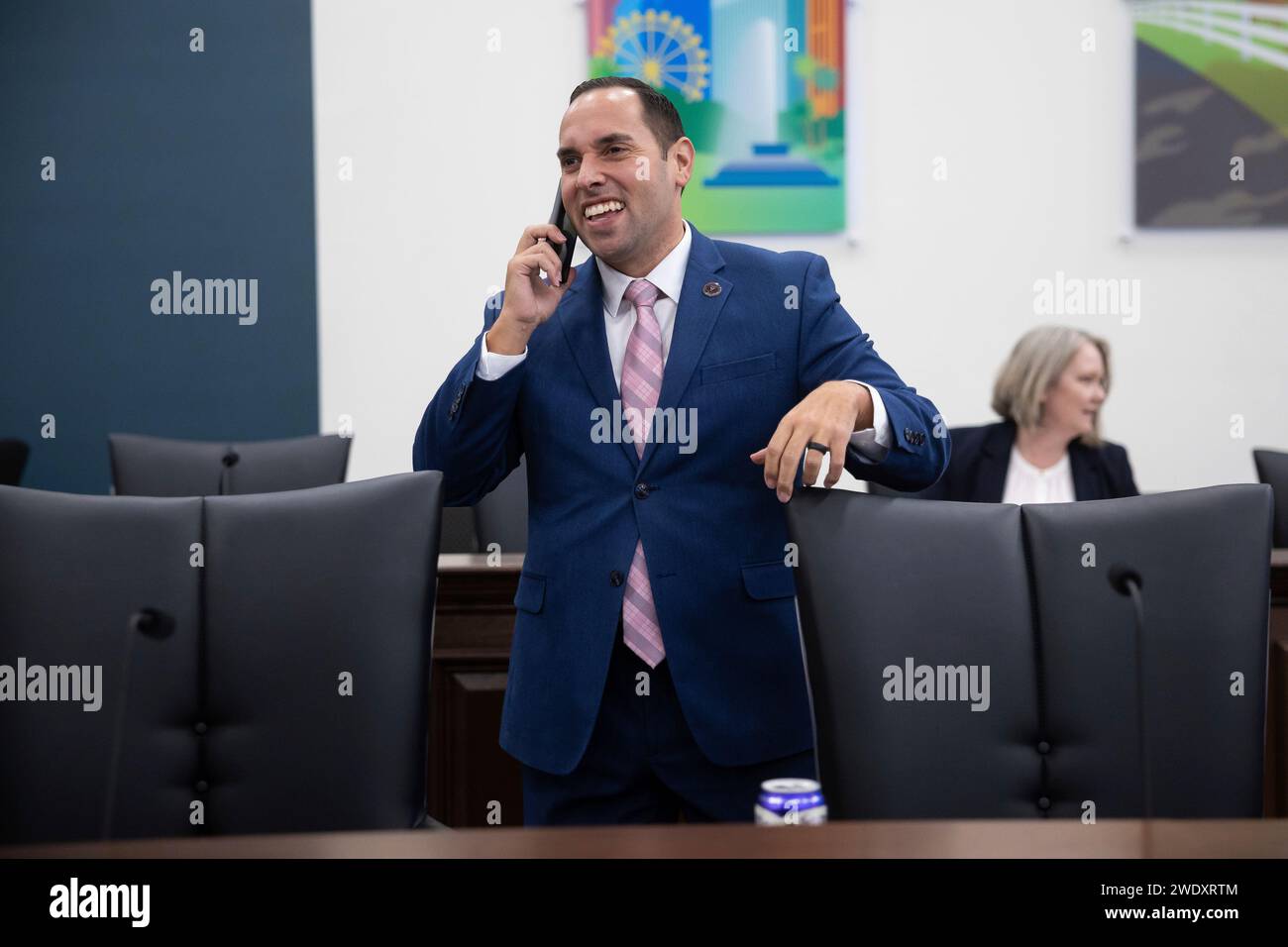 Florida State Sen. Bryan Avila is seen during a hearing at the Florida ...