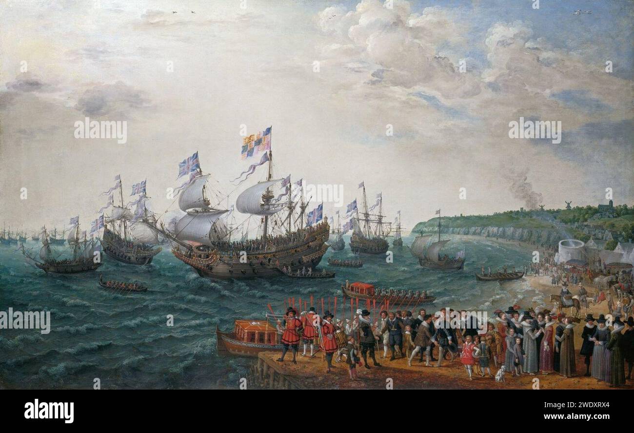 Adam Willaerts (Antwerp 1577-Utrecht 1664) - Embarkation at Margate of ...