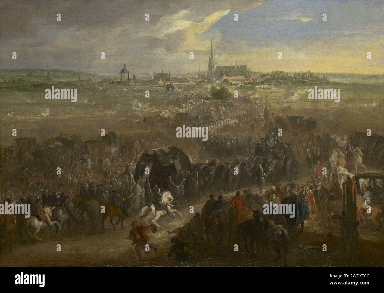 Adam-François van der Meulen (1632-90) - The Funeral of Marie Therese ...