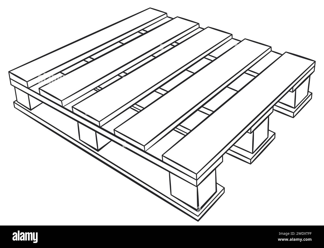 Pallet sketch isolated hi-res stock photography and images - Alamy