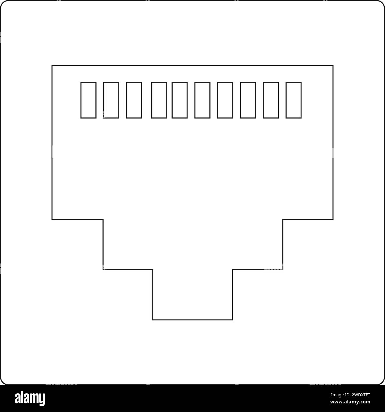 Cable Vector Ethernet Icon Rj45 Icon Vector Illustration Design Stock