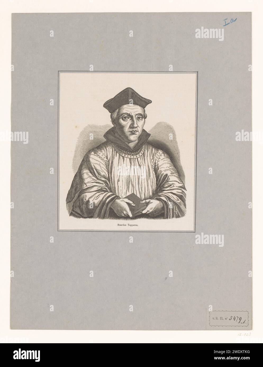 Portret van Ruard Tapper, H. Bogaerts, 1750 - 1849 print paper ...