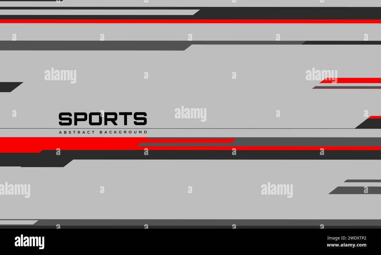 Gray modern sports background design with horizontal red and black ...