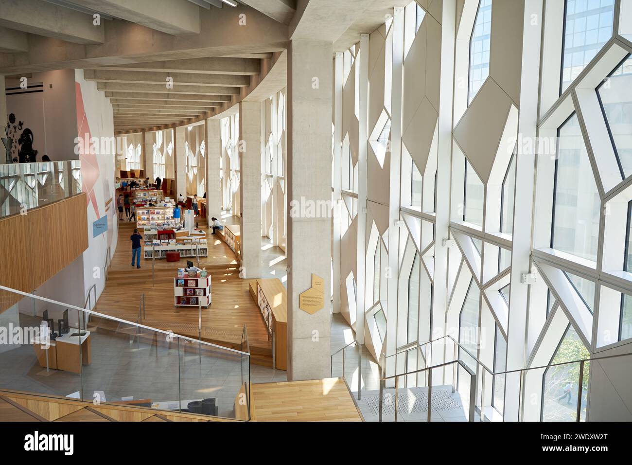 Interior of Calgary s Central Branch of the Calgary Public Library ...