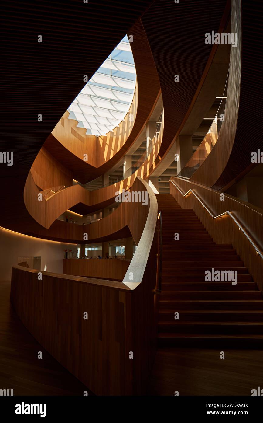 Design of the central public library in Calgary. Modern art interior ...