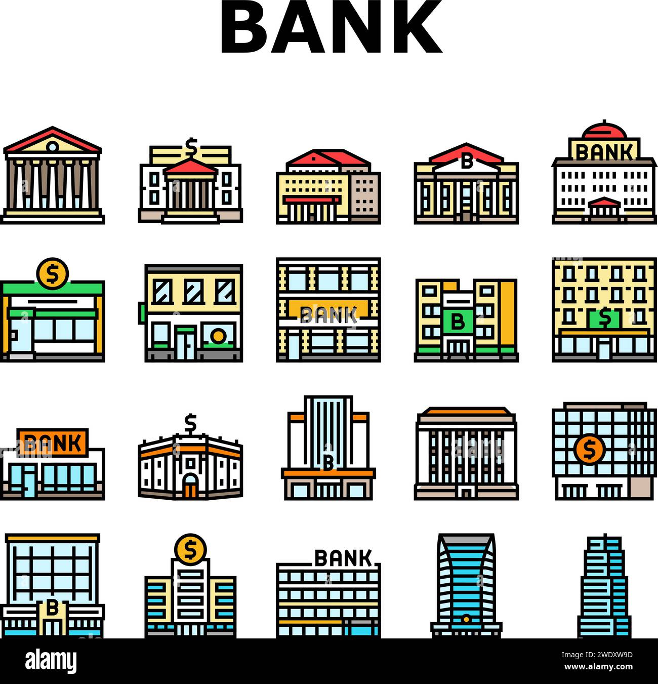 Bank branch financial services Stock Vector Images - Alamy