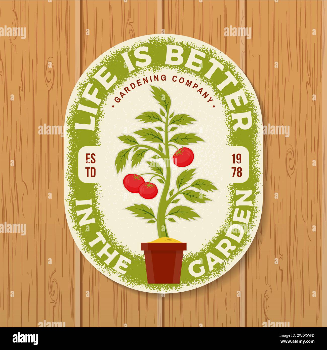 Vegetable patch in spring Stock Vector Images - Alamy