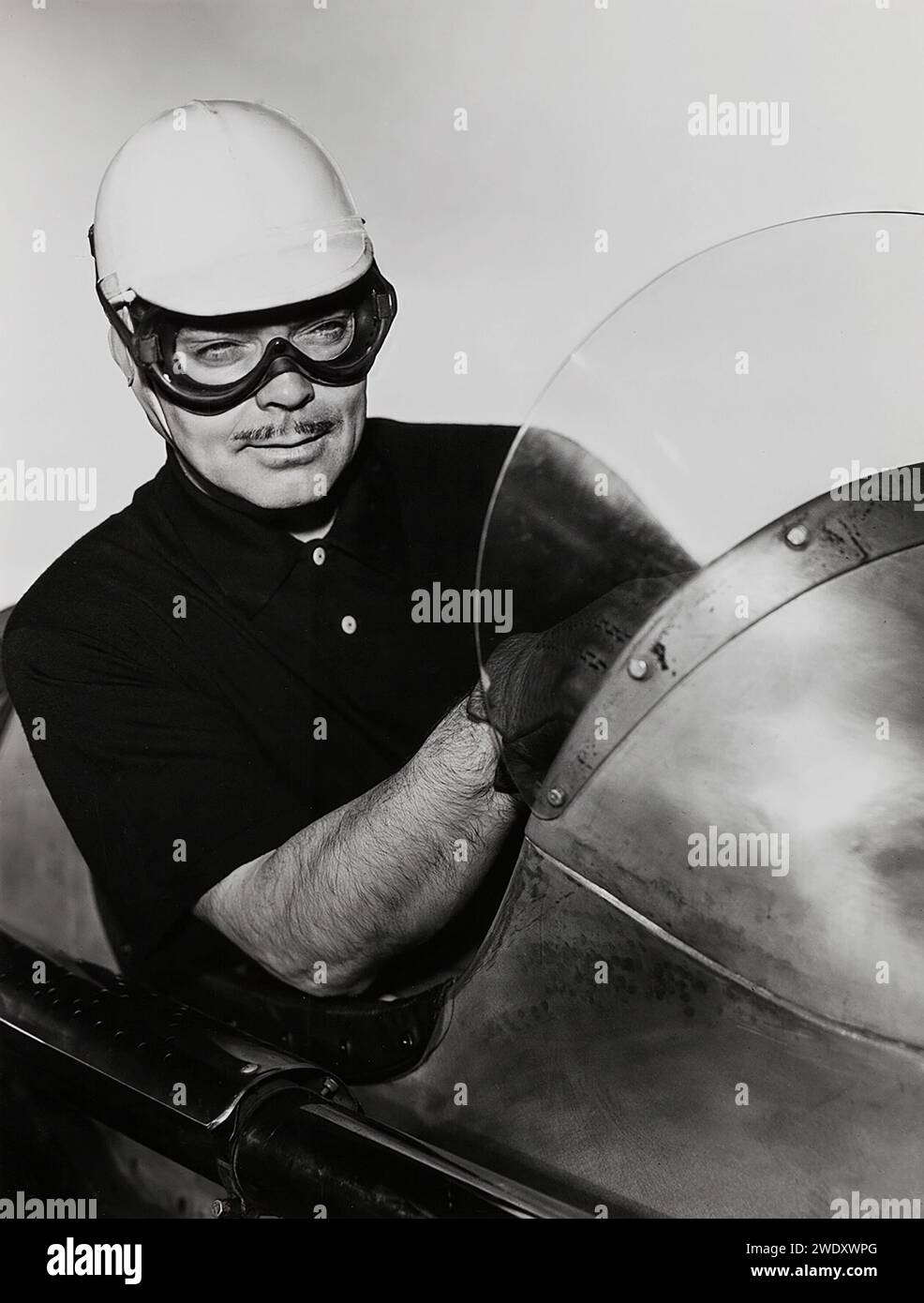 Clark Gable in a race car - in To Please A Lady (MGM, 1950 Stock Photo ...