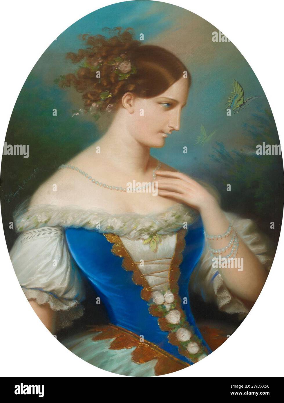 Adele Monplaisir, 1853, by Edouard Pingret Stock Photo - Alamy
