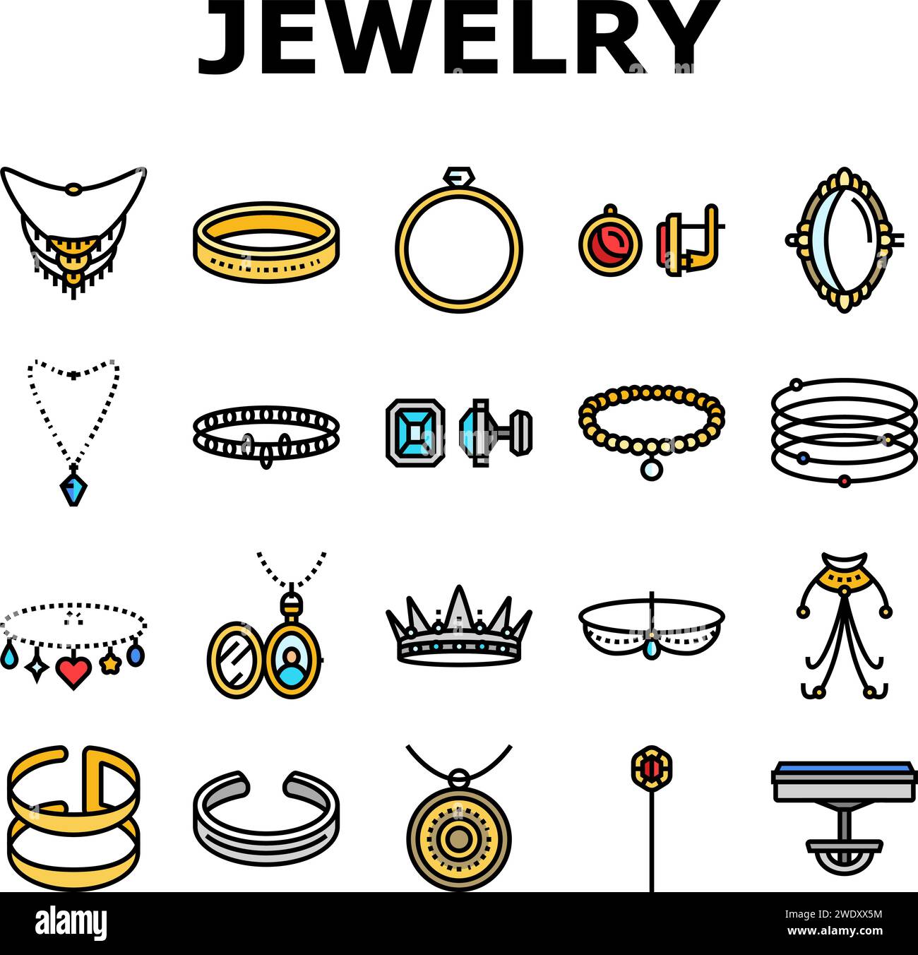 Gold necklace blur Stock Vector Images - Alamy