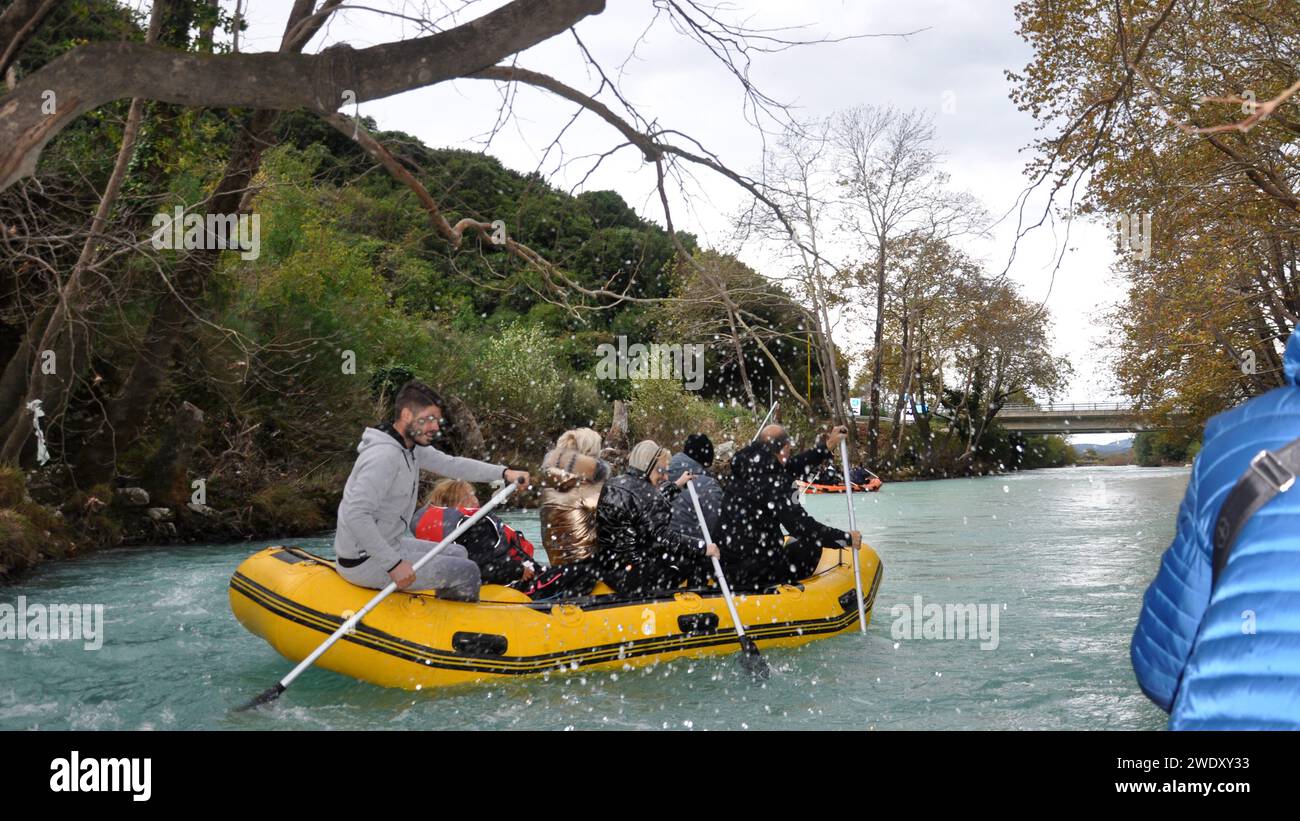 rafting on a mountain river Stock Photo - Alamy