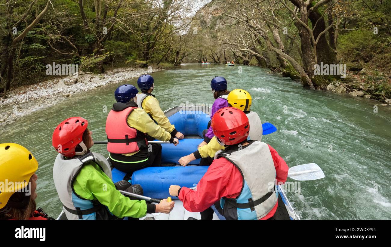 rafting on a mountain river Stock Photo - Alamy