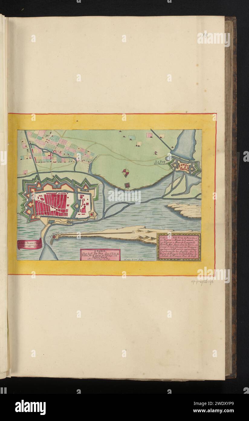 Map of Calais and immediate surroundings, Harmanus van Loon, 1690 ...