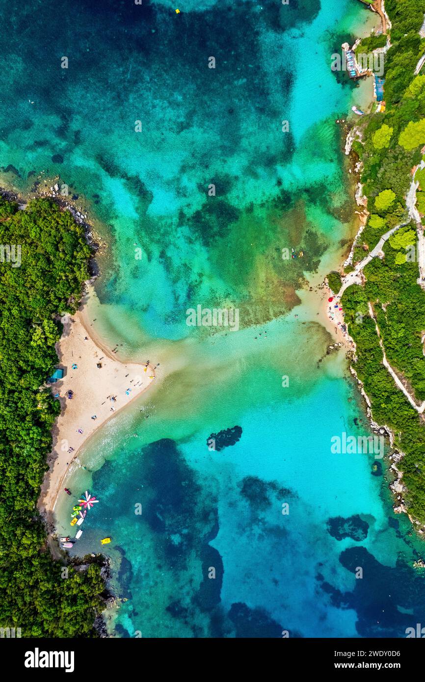 Bella Vraka beach at Syvota (or "Sivota") town, one of the most popular ...