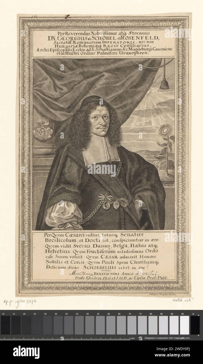 PortraT van Georg von Schöbel and Rosenfeld, Christian Romstet, 1665 ...