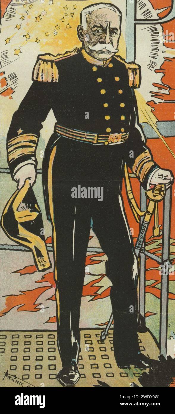 Admiral George Dewey standing on the bridge of a ship) - Frank A ...