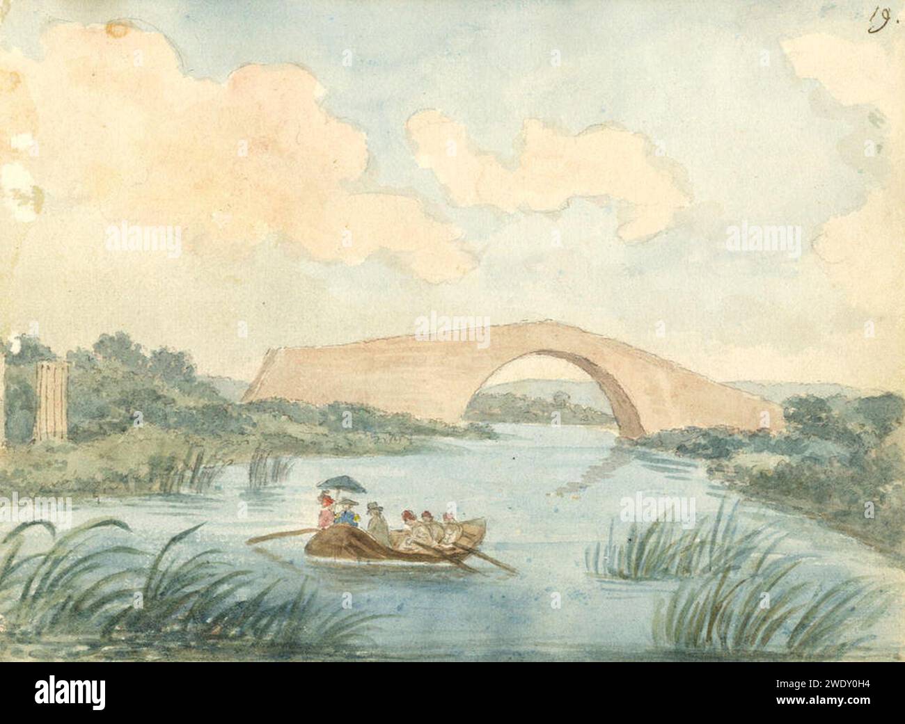 Admiral Horatio Nelson and Lady Hamilton at river Anapo (Syracuse) 1800 ...